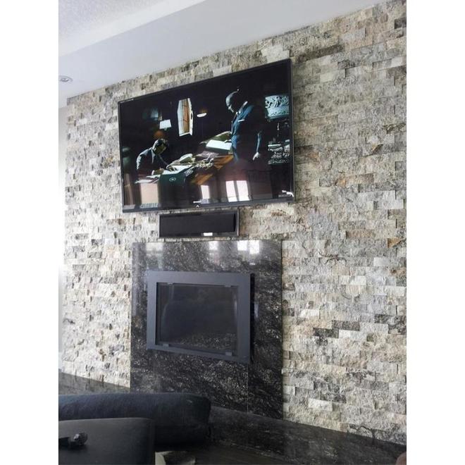 Avenzo Natural Stone Mosaic Subway Wall Tile - 6-in x 12-in - Silver TR ...