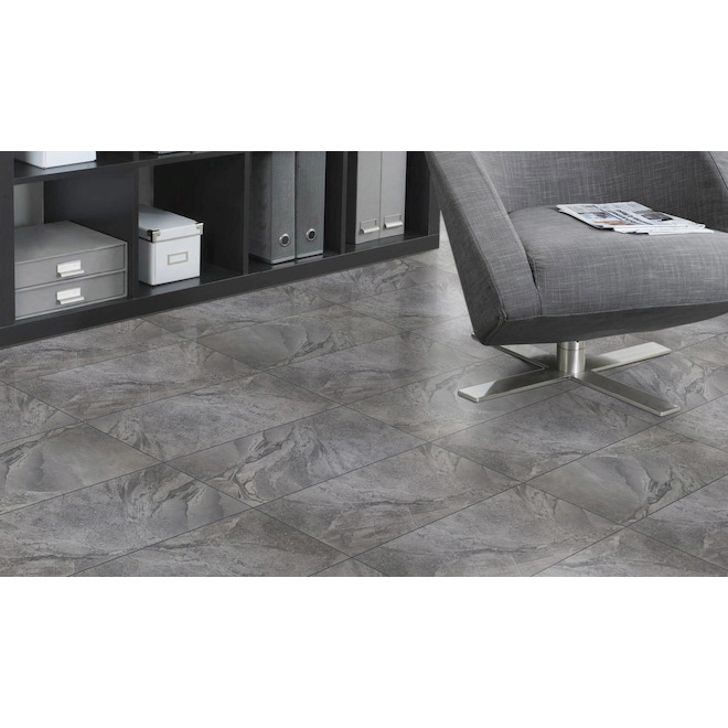 Avenzo Silver Porcelain Floor and Wall Tile - 12-in x 24-in ...