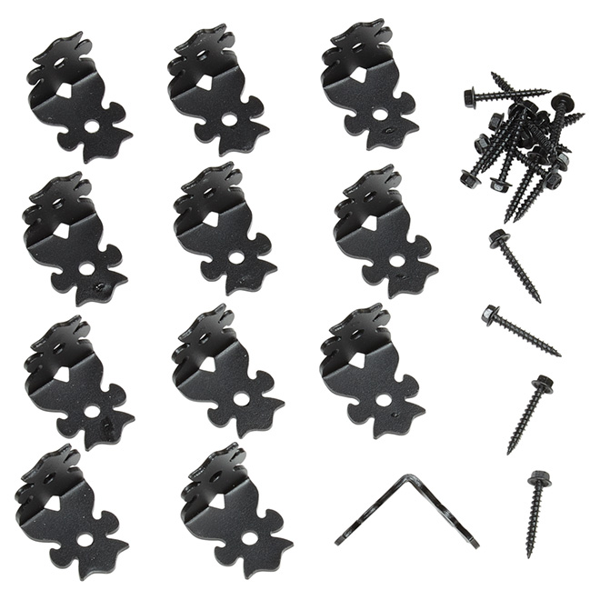 Nuvo Iron Black Rafter and Bracket Ties - Galvanized Steel - Black ...