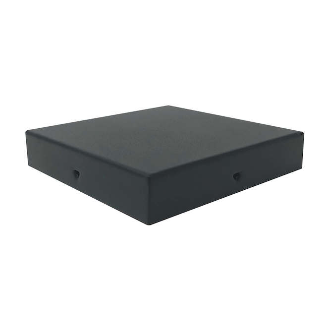 Nuvo Iron Eazy-Cap Post Cap in Galvanized Steel 6 x 6-in - Black ...