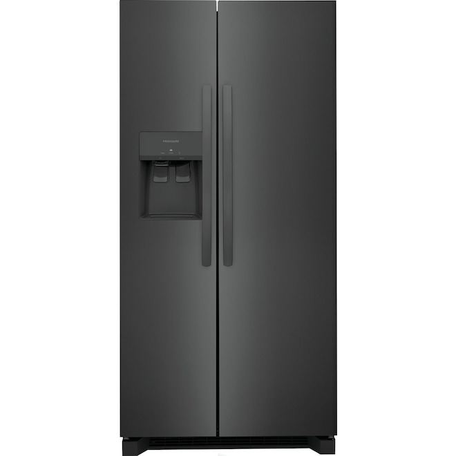 Frigidaire 22-cu ft Black Stainless Steel Side-by-Side Refrigerator ...