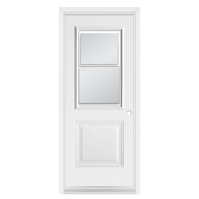 Dusco Doors White Steel Entry Door ventlite and Lefthand - 34 x 80 x 7 ...