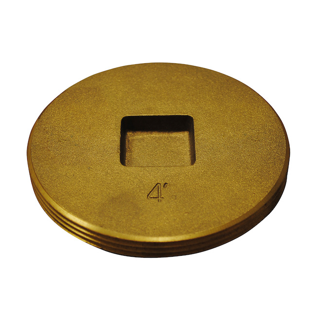 OATEY 4-in Brass Threaded Cleanout Plug with Recessed Head 42745C | RONA