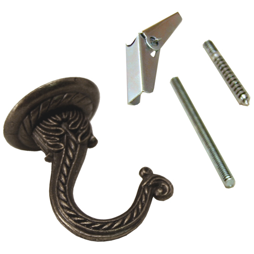 Atron Jumbo Decorative Swag Hook - Metal - Pewter Finish - 1 Per Set ...