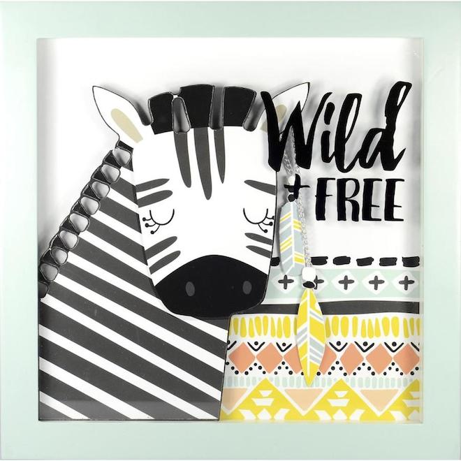 LINDEN AVE Wild and Free Wall Decor 12-in x 12-in AVE10077 | RONA
