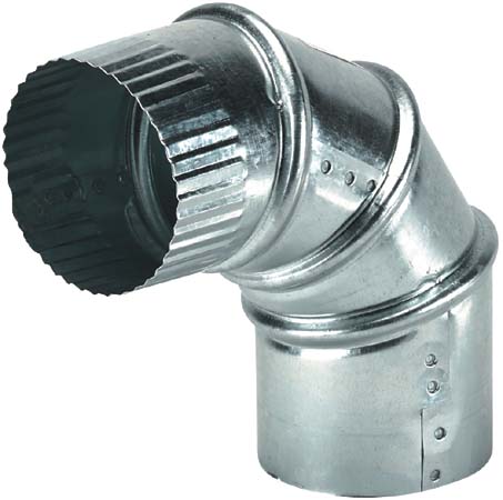 Imperial Adjustable Elbow Duct - 3-in - Galvanized 30-Gauge Steel - 90 ...
