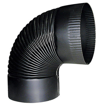 IMPERIAL Corrugated Elbow - Steel - 90° - 6" x 24 cal - Black BM0023-A ...