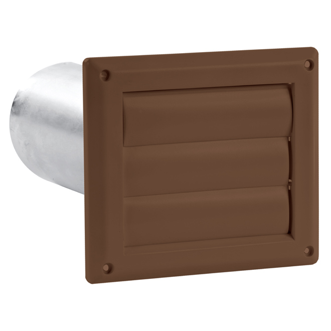 Imperial Louvered Brown Vent Hood - Plastic - UV Resistant - 4-in dia ...