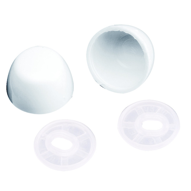PLUMB PAK White Plastic Snap-On Toilet Bolt Caps BP23530 | RONA