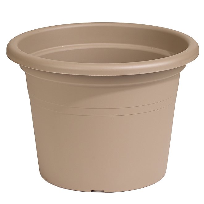 TERAPLAST Plastic Round Planter 12" - Brown 01001030406 | RONA