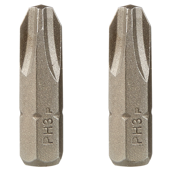 VERMONT AMERICAN "Extra-Hard" Phillips Insert Bit - #3 -1"- 2-Pack ...