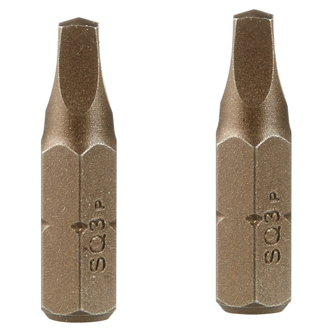 VERMONT AMERICAN "Extra-Hard" Square Insert Bit - #3 -1"- 2-Pack 15340 ...