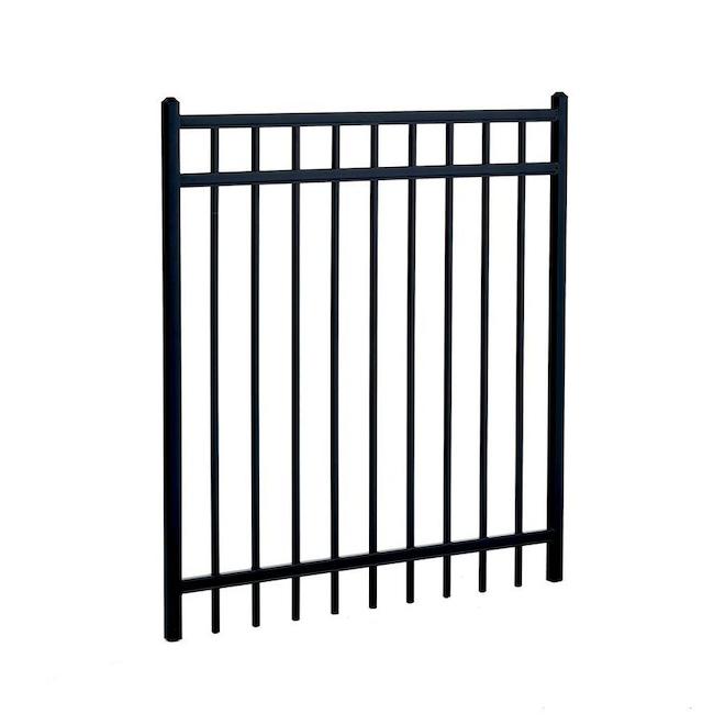 Master Halco 4-ft x 4-ft Montage Majestic 3-Rail Black Fence Gate ...