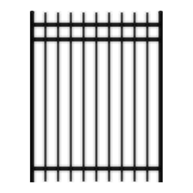 Master Halco 4-ft Square-Top 3-Rail Black Steel Ornamental Gate 010534 | RONA