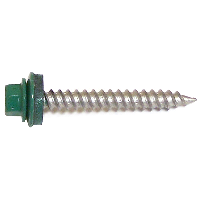 Reliable Fasteners Roof Metal Screws - Forest Green - Hex Head - Steel ...