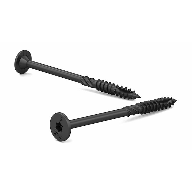Reliable PWR Drive STR Structural Screws 5/16 x 6-in - Black - Box of ...