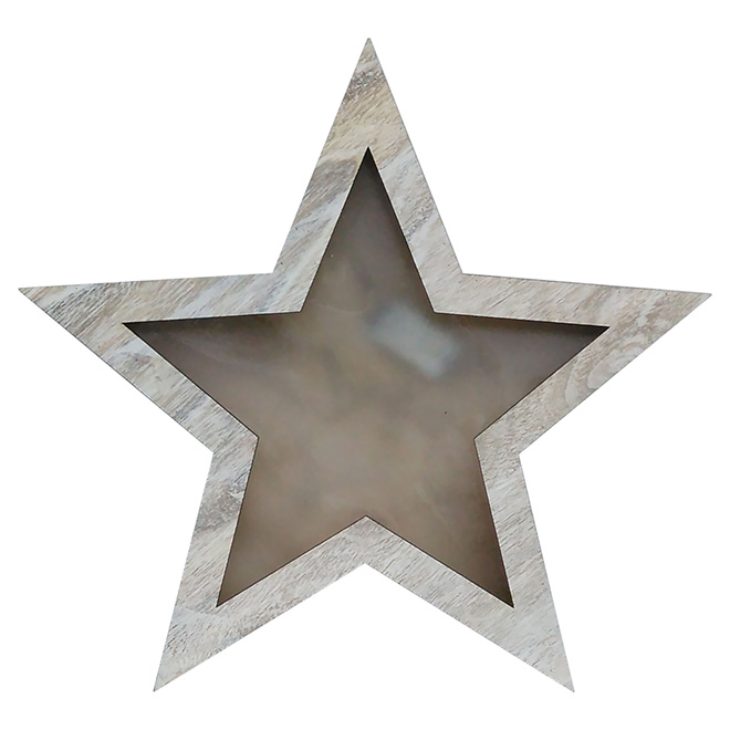 UBERHAUS Battery-Operated Lighted Star Decoration - Brown - 19 3/4" V20 ...