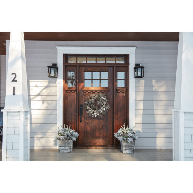 Holiday Living Wreath with Pine Cones - Snow Angel - 24-in - Champagne ...