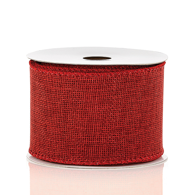 Holiday Living 1-Pack 2.5-in W x 30-ft L Red Ribbon LGCN-2169 | RONA