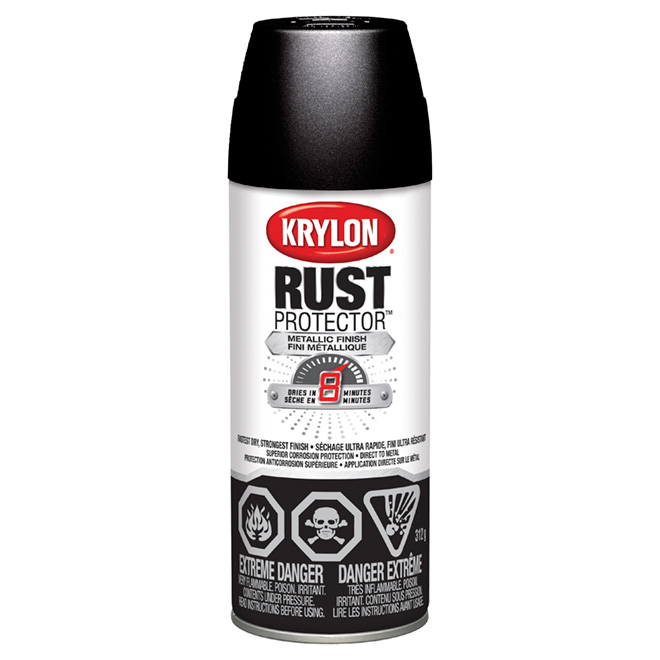 Krylon Rust Protector Enamel Aerosol Spray Paint - Oil-Based - Metallic ...