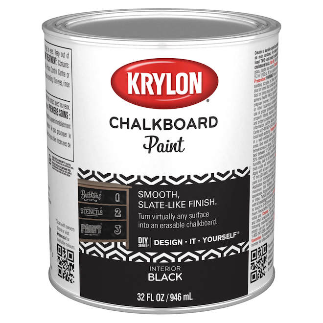 Krylon 946-ml Black Chalkboard Interior Paint 405223007 | RONA