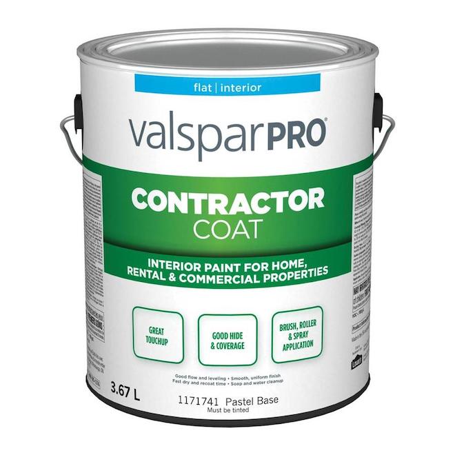 Valspar Contractor Coat Flat Latex Interior Paint 3.66-L | RONA
