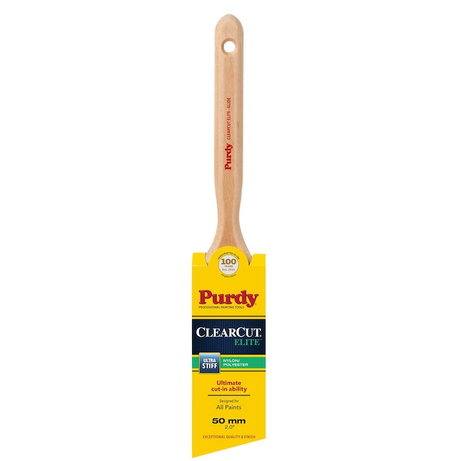 Purdy ClearCut Elite Glide Angular Paint Brush with Ultra Stiff Nylon ...