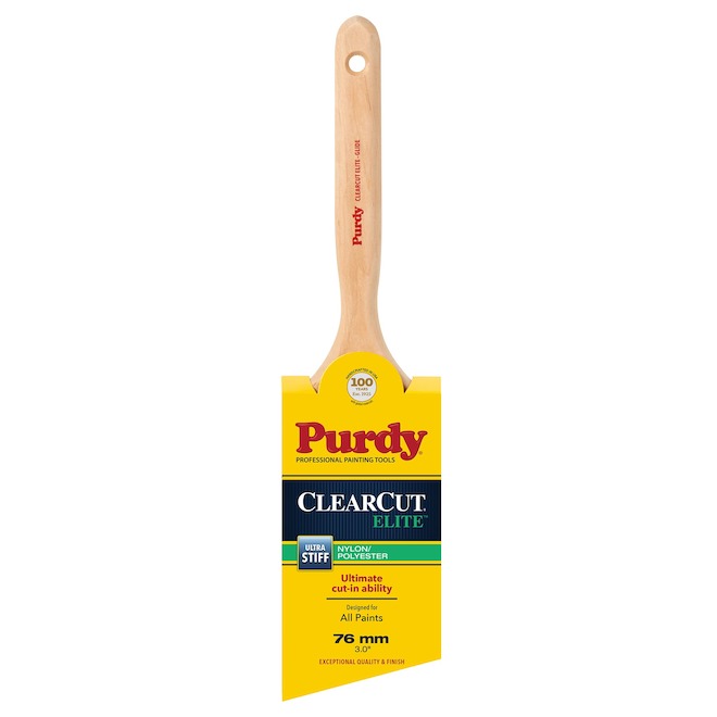 Purdy ClearCut Elite Glide Angular Paint Brush with Ultra Stiff Nylon ...