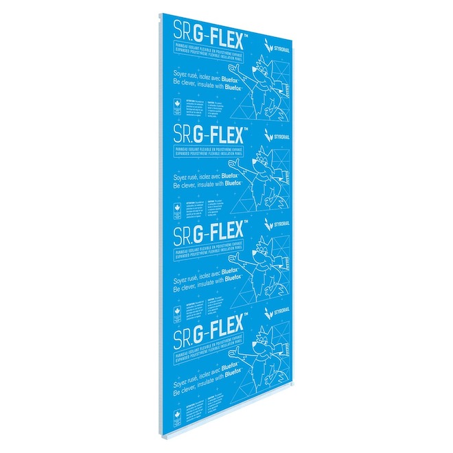 Styro Rail SR.G-Flex Insulating Panel Type 2 R10 for Basements or ...