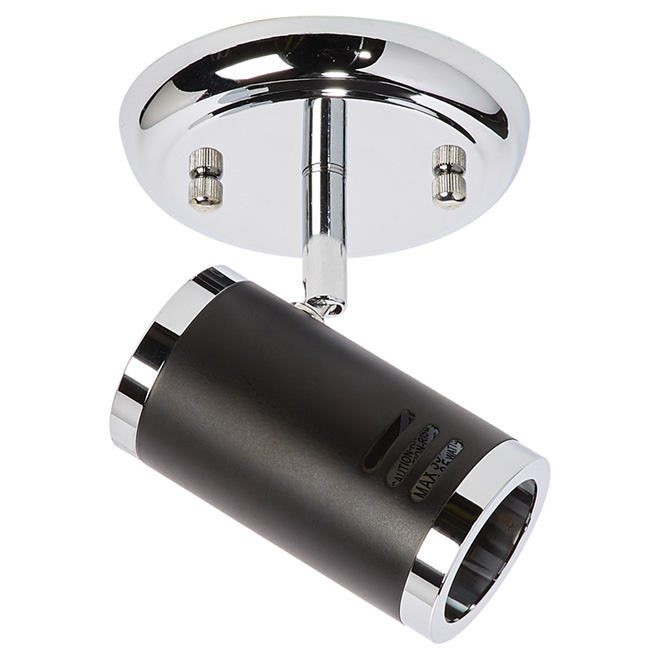 BELDI "Ricardo" 1-Light Ceiling Fixture - Black and Chrome 1079-SP1 | RONA