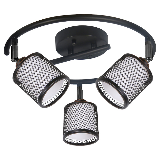 BELDI Circular Ceiling Track Light - 3 Halogen Lights - 40 W - Black ...