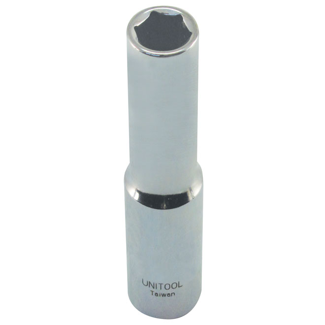 Unitool Regular Socket - Chrome Finish - Steel - 3/8-in Drive x 15-mm W ...