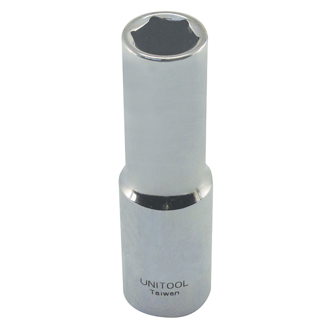 Unitool Deep Socket - Chrome Finish - Steel - 1/2-in Drive x 18-mm W ...