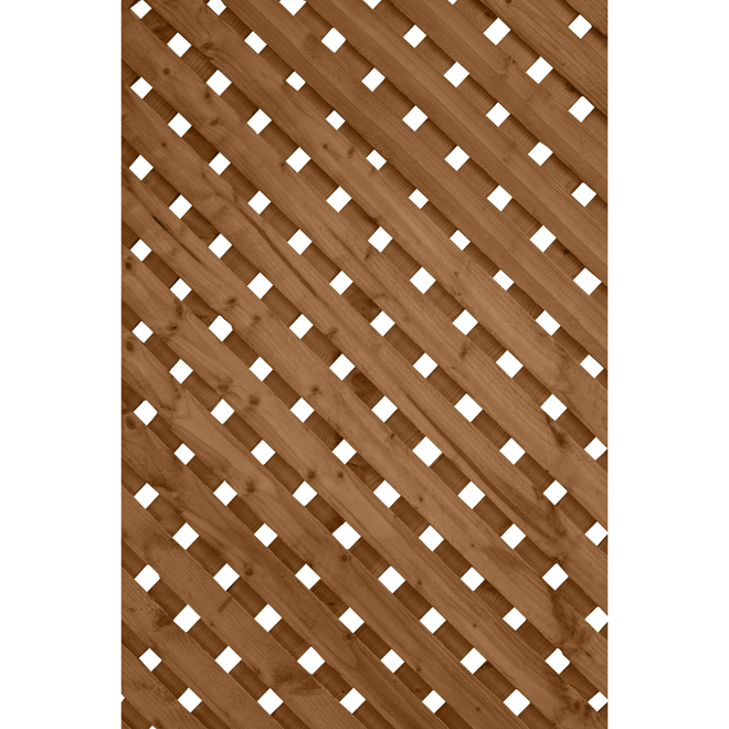Super Privacy Treated Wood Lattice - Brown - 2' x 8' L27/16PPT1 | RONA