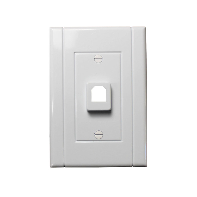 Atron 1-Gang 1-Pack Cable Access White Square Standard Wall Plate DP440 ...