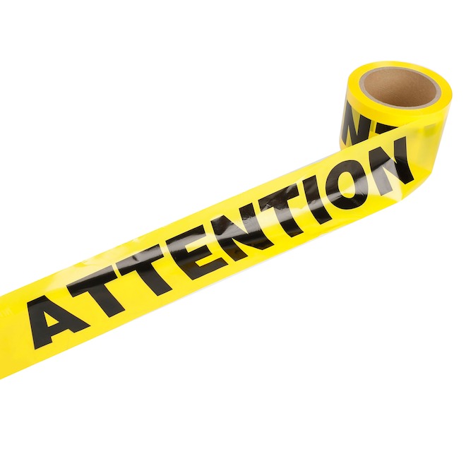VALU+ ATTENTION Tape 3-in x 300-ft - Yellow 24GSRN1124 | RONA