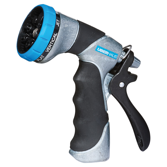 UBERHAUS Spray Gun - Black/Grey/Blue - 8 Functions GN99701 | RONA