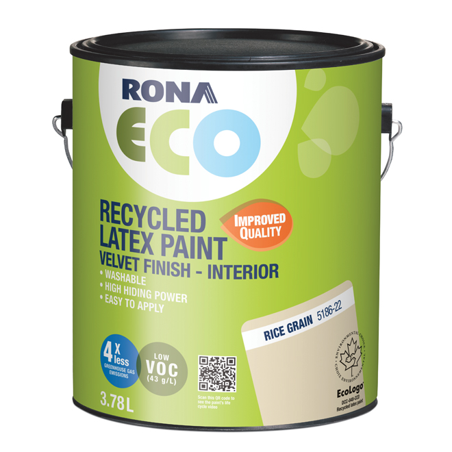 RONA Recycled Interior Paint - Rice Grain 5186-22L19 | RONA