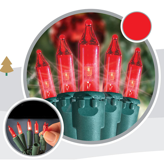 SYLVANIA Stay-Lit Platinum Set of 100 Mini LED Lights with Traditional ...