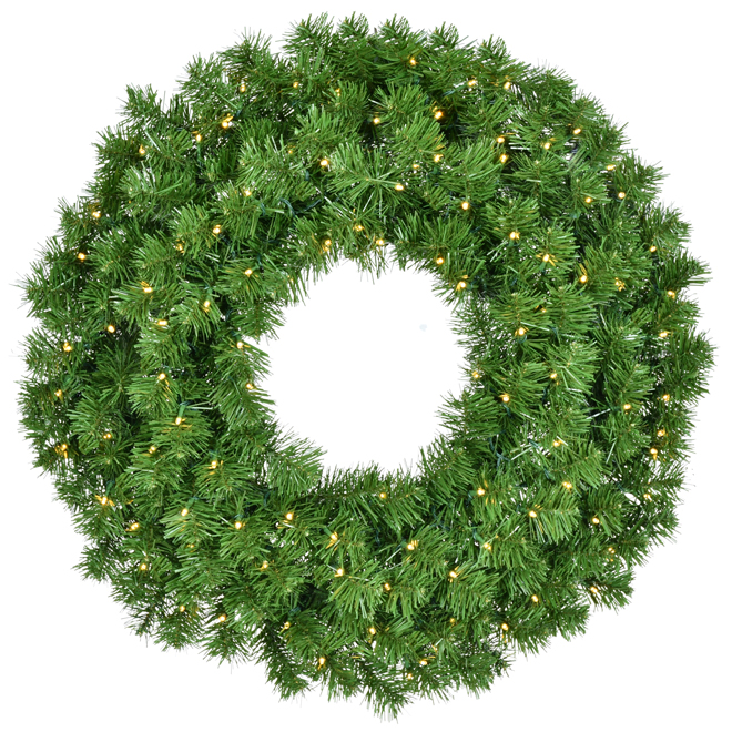 Celebrations by L&CO 30-in Christmas Wreath - 100 LED Lights OROZW30CO ...