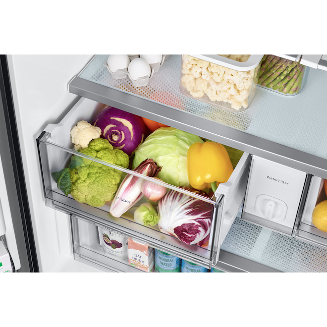 Samsung Bespoke 24-cu. ft. 3-Door Counter-Depth (Fingerprint Resistant ...