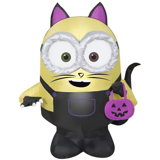 Universal Pictures Halloween Cat Minion Inflatable LED 3.22-ft x 2.66 ...