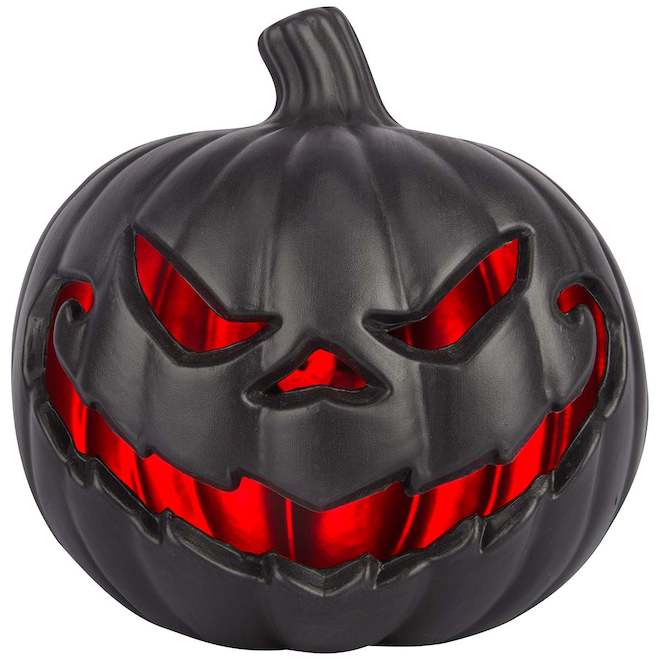 CELEBRATIONS BY L&CO Blow Mold Black Illuminated Jack-O'-Lantern - 9-in ...