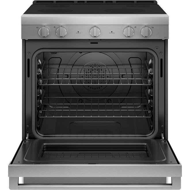Haier Smooth Surface 4 Cooking Zones 5.7 CFT Steam Electric Slide-In ...