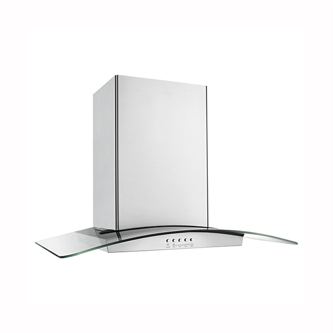 Hotte de cuisine murale Whirlpool, acier inoxydable, lumières DEL, 30 ...