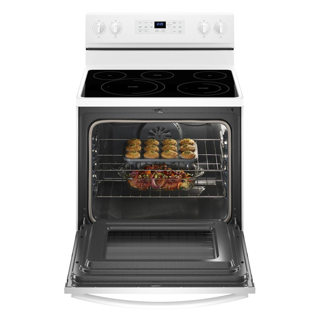 WHIRLPOOL Cuisinière électrique à convection, 5,3 pi³, blanc ...