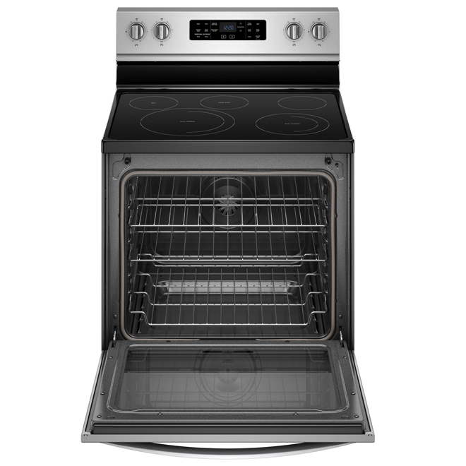 Cuisinière électrique autoportante Whirlpool 5 éléments surface lisse ...