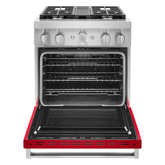 KitchenAid Dual Fuel Range - Freestanding - 36-in W - Passion Red ...
