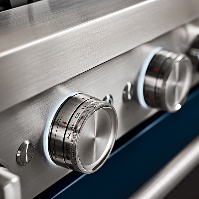 KitchenAid Dual Fuel Range - 6 Burners - Ink Blue - 48-in W ...