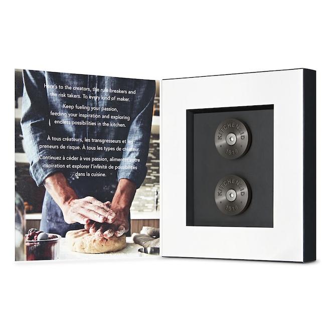 KitchenAid Commercial Style Range Handle Black Medallion Kit - Aluminum ...
